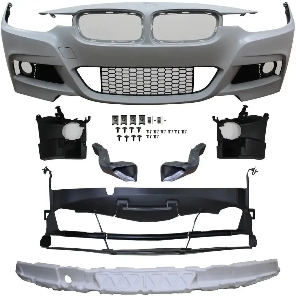 BMW F30 F31 Plastic M Tech Sport Front Bumper for 3 Series Sedan Wagon 2012 2015 Pre LCI with Front Lip Without Fog Lights Without Kidney